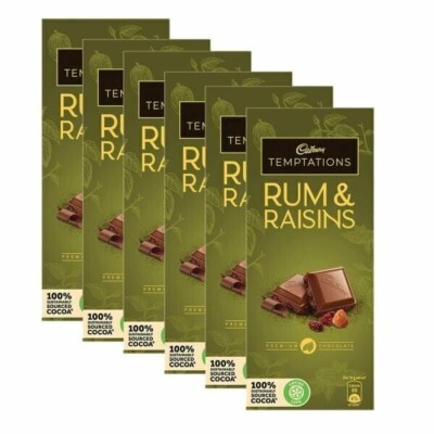 Cadbury Temptation Rum and Raisin Milk Chocolate, 72g (Pack of 5) free ...