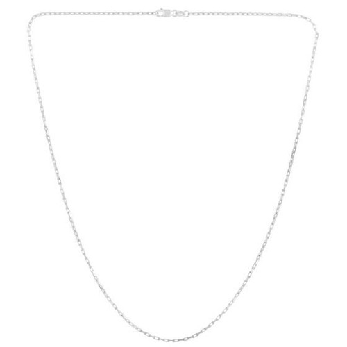14k White Gold Solid French Cable Link Pendant Chain/Necklace 18" 1.3mm ...