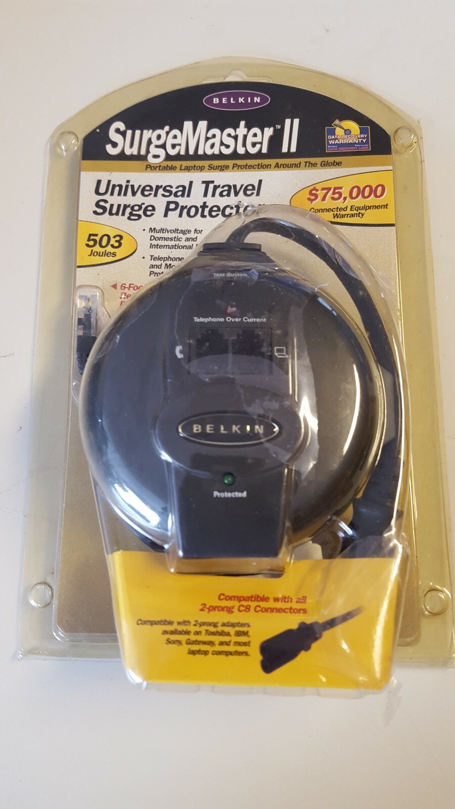 Belkin Surgemaster II 2 Universal Travel Surge Protector -New for sale ...