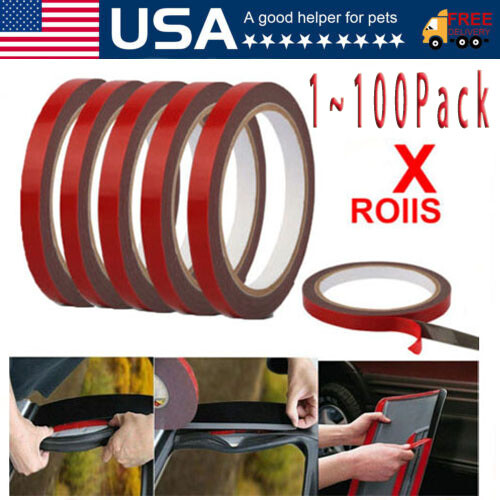 100 Auto Tape Acrylic Foam Double Sided Back Car Mounting Adhesive 3m ...