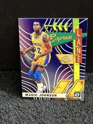 Magic Johnson 2019-20 Panini Optic Express Lane Purple Holo Prizm #20 ...