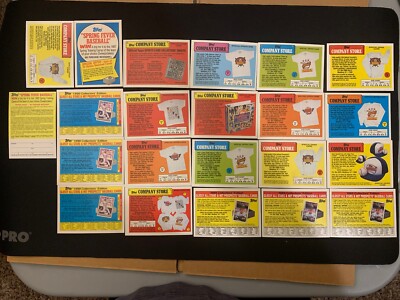 Topps Company Store Special Offer Card lot (22) 1989 1990 Baseball MLB ...