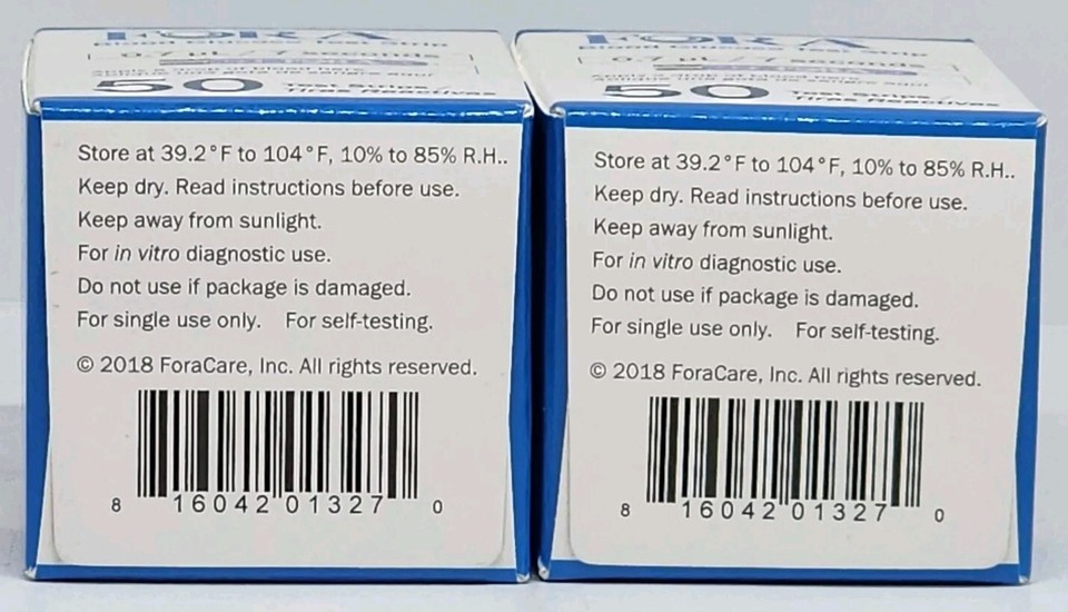 FORA Blood Glucose Test Strips V10 D10 D20 Premium V12 100 Count Exp ...