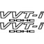 Toyota V VT- i DOHC (2 PACK) 9" BLACK Emblem Vinyl Sticker Decal VVTI ...