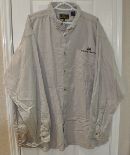 Blue Generation 3XL LJA Engineering Logo Long Sleeve Khaki Button Down ...