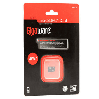 Gigaware 4GB MicroSDHC Memory Card - New In Package | eBay