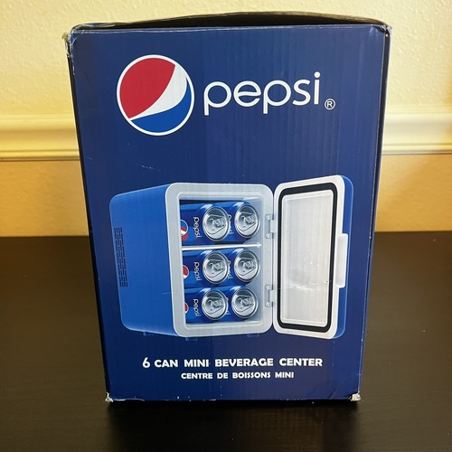 PEPSI 6 CAN MINI FRIDGE BEVERAGE CENTER - Blue Retro Style New In Box ...