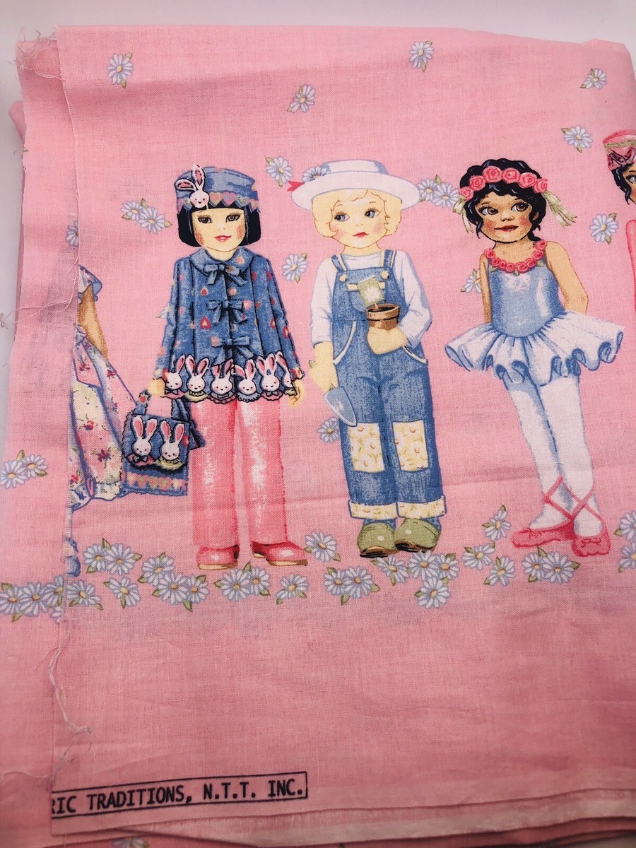 Vintage Paper Doll Fabric 4+ Hundred Colour Paper Dolls Cutout Clothes