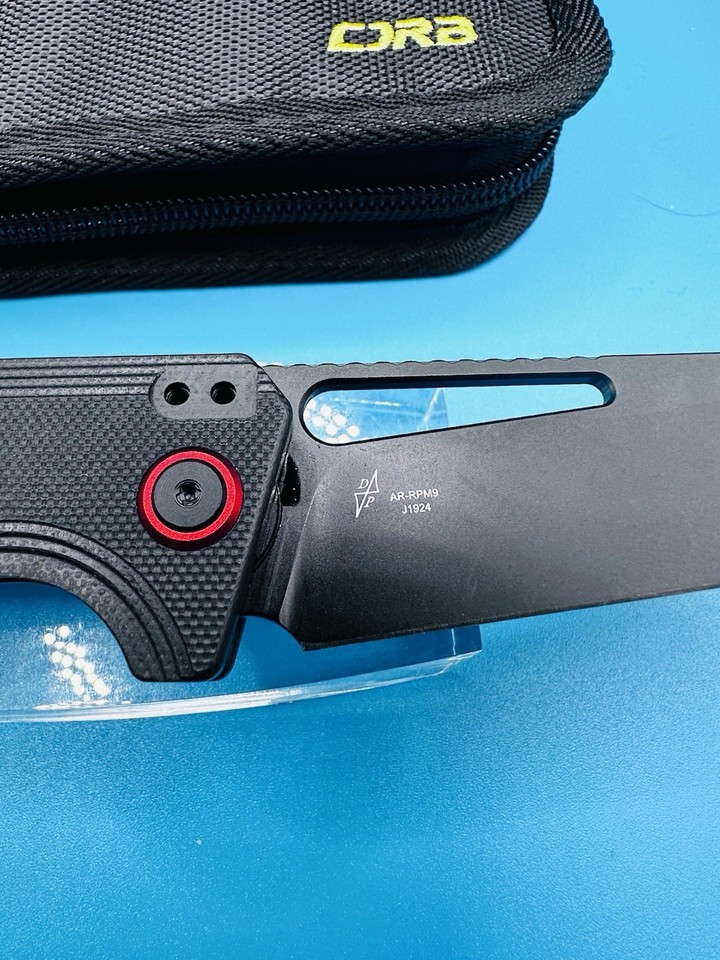 CJRB Ruffian Pocket Knife Linerlock Black G10 Folding AR-RPM9 Blade ...