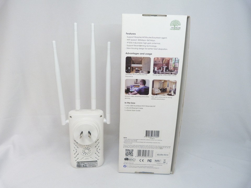 Wavlink Aerial-X AC1200 High Power Dual-Band WiFi Range Extender/Access ...