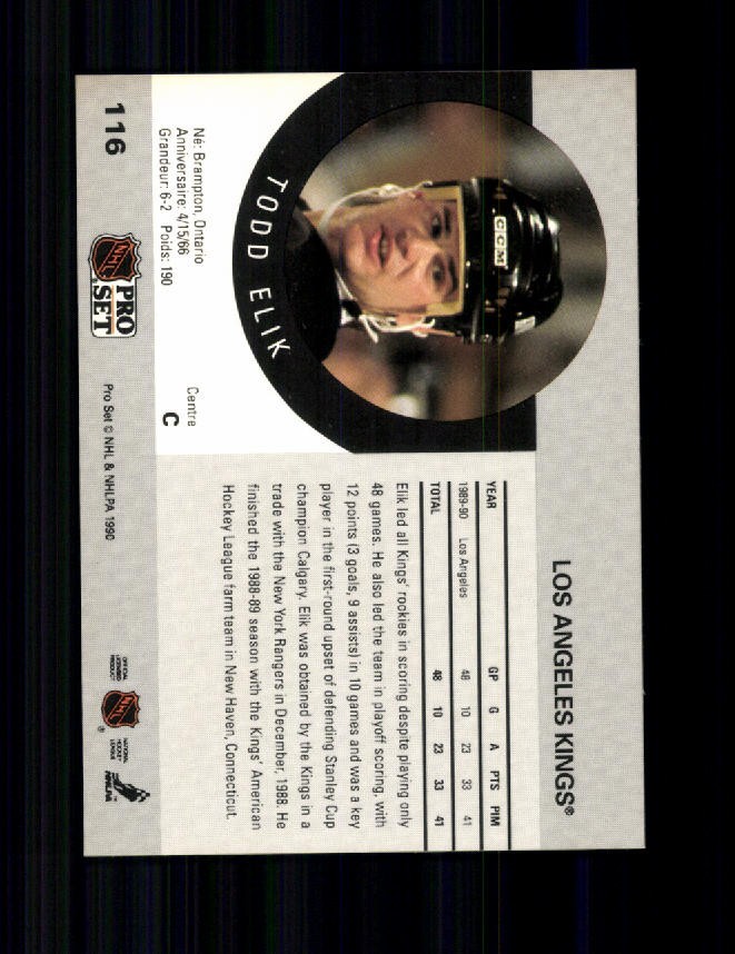 Todd Elik NHL USA Traiding Card Original Signiert +A 251202 | eBay