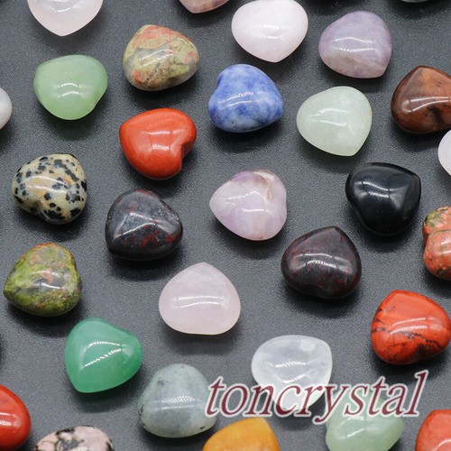 wholesale 500pcs Mini Crystal Love Heart Carved Mix Natural Quartz ...