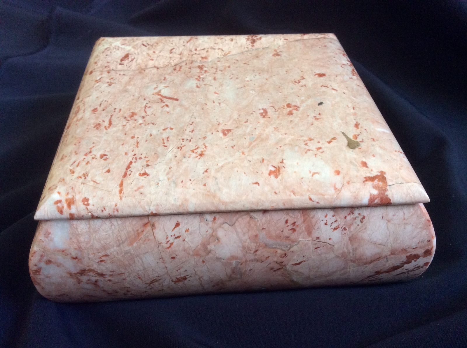 GENUINE PINK RED JASPER HANDMADE SQUARE JEWELRY BOX CASKET TRINKET 6"x6 ...