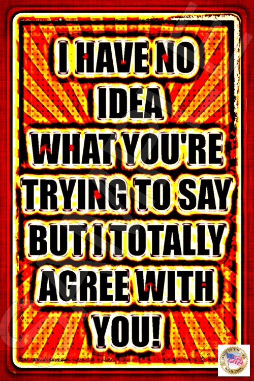 MAN CAVE SIGN *NO IDEA* ALL WEATHER METAL SIGN 8X12 FUNNY BAR OFFICE ...