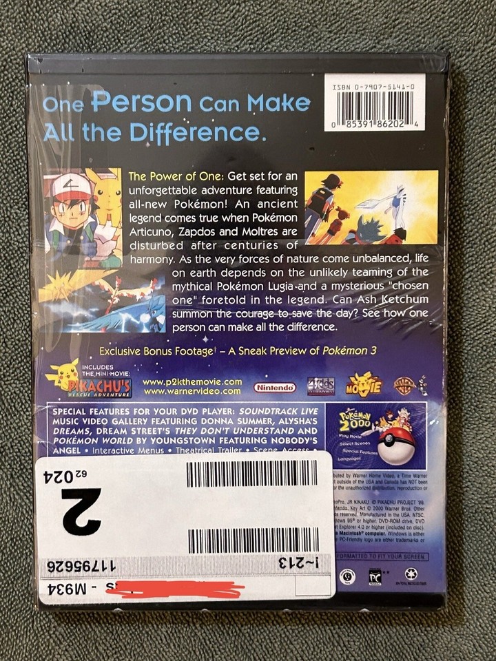 Pokémon the Movie 2000 Brand New Sealed Pokemon Movie 2 Nintendo Kids ...