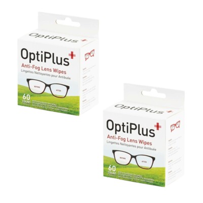 120 X Optiplus Antifog Lens Wipes Cleaning Optical Glasses Camera ...