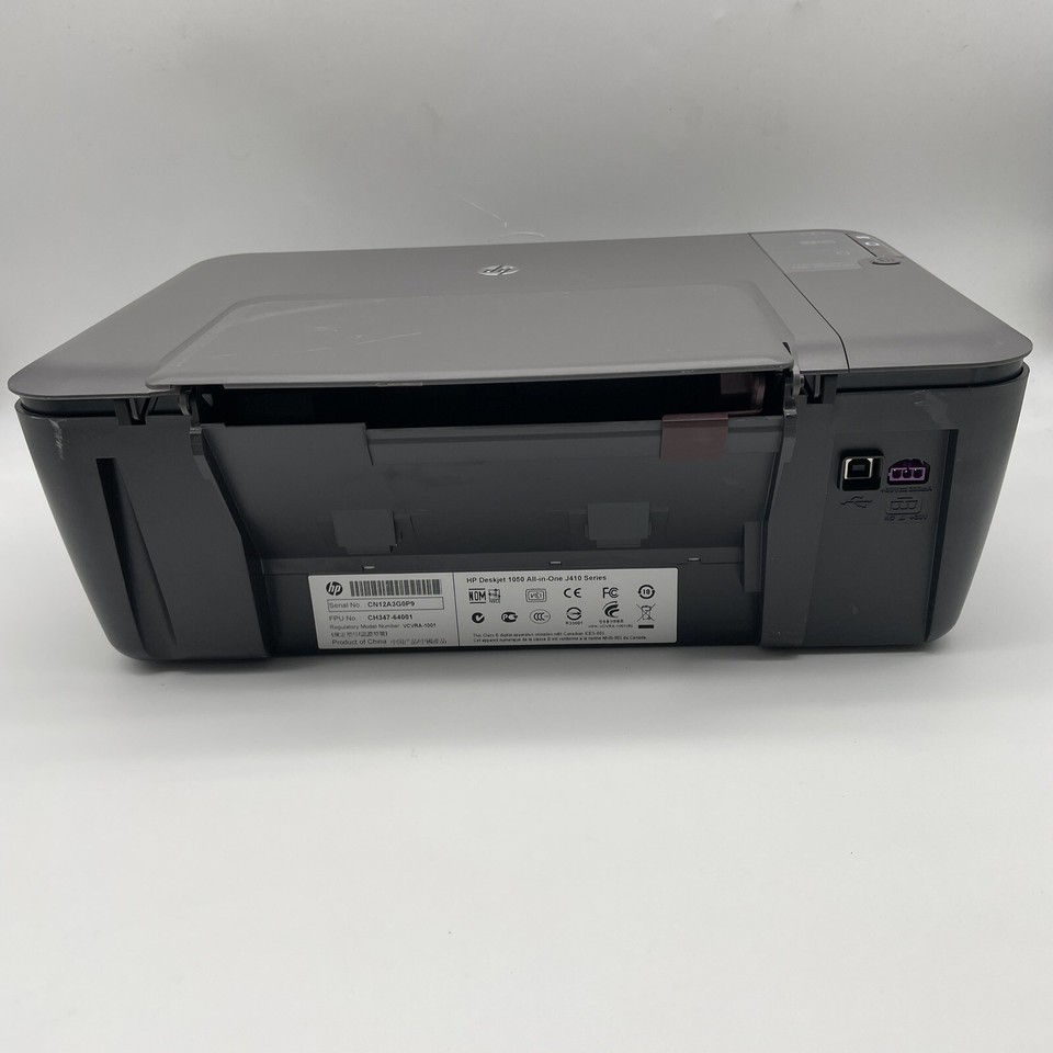 HP Deskjet 1055 All-In-One Inkjet Printer with AC Adaptor NEEDS INK ...