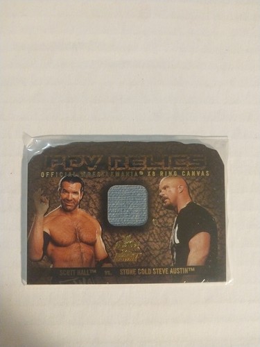 SCOTT HALL STONE COLD STEVE AUSTIN WWE WrestleMania 18 Fleer PPV RELIC ...