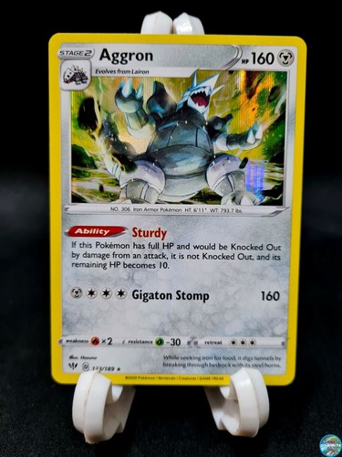 Pokemon Card AGGRON 123/189 Holo Rare DARKNESS ABLAZE | eBay Australia