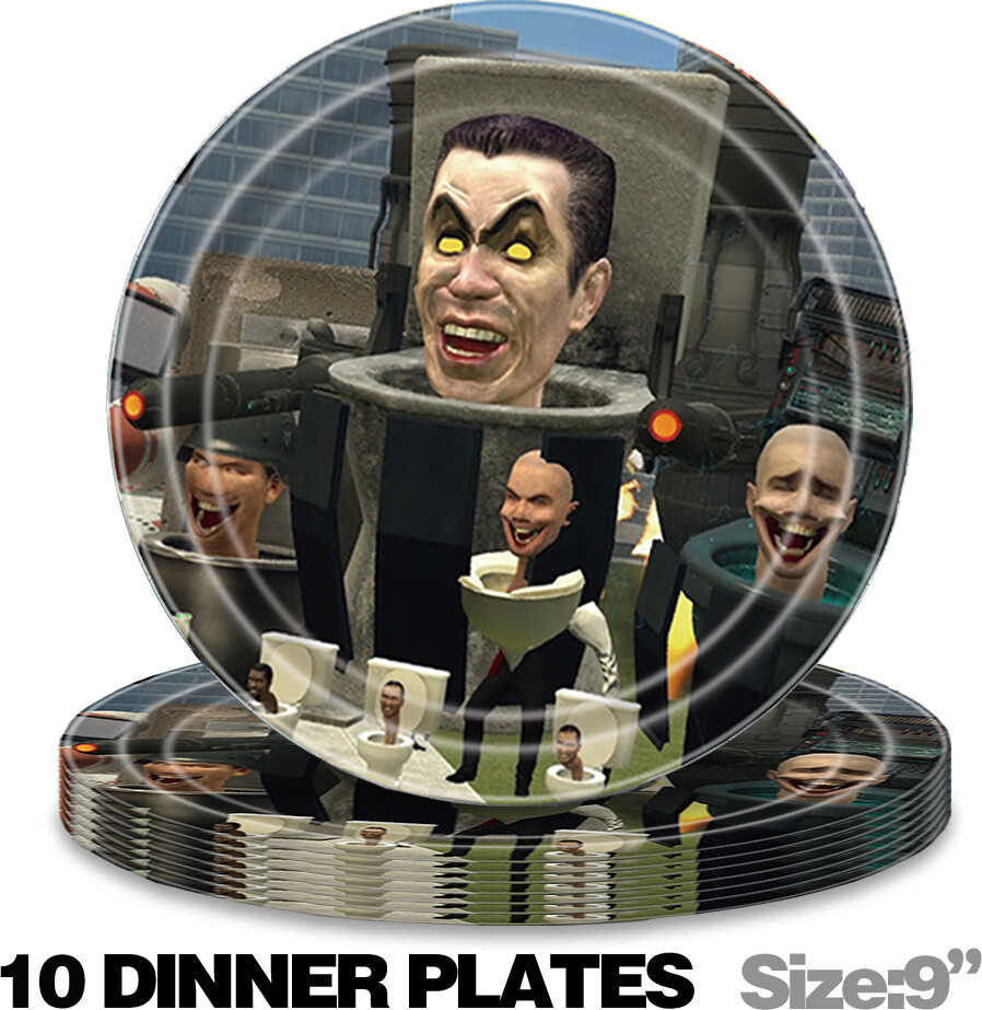 Skibidi Toilet Party Supplies Birthday Decoration Set Plates Balloons ...