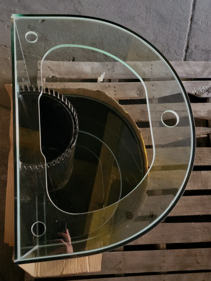 60 Gallon Half Round Glass Reef-Ready Aquarium with Stand and Canopy | eBay