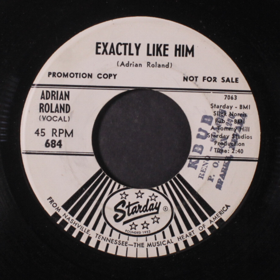 ADRIAN ROLAND: toc tic Starday Records 7" Single 45 RPM | eBay