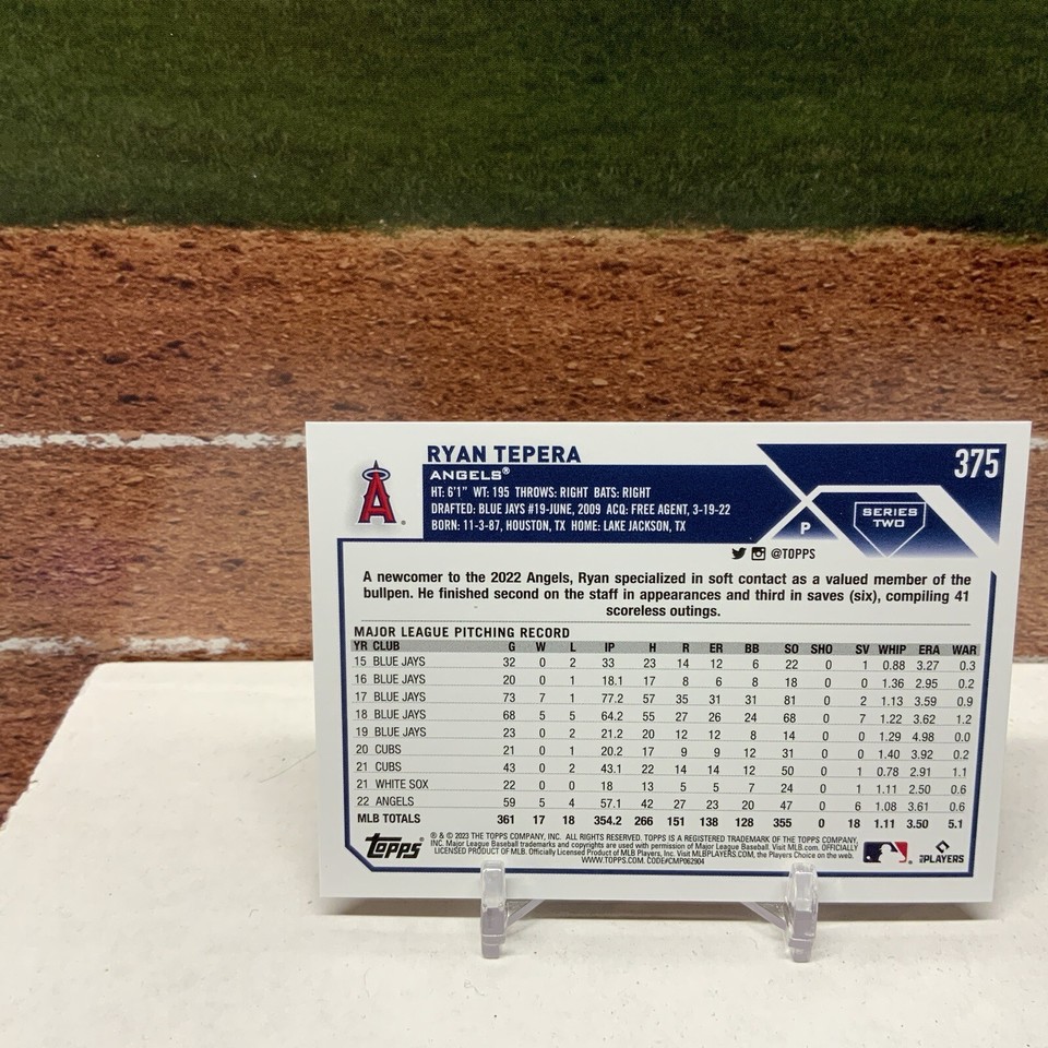 Ryan Tepera 2023 Topps Series 2 RAINBOW FOIL #375 Los Angeles Angels | eBay