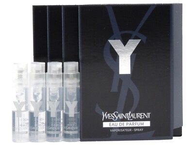YSL YVES SAINT LAURENT Y FOR MEN EDP 1.2ml .04fl oz x 4 COLOGNE SPRAY ...
