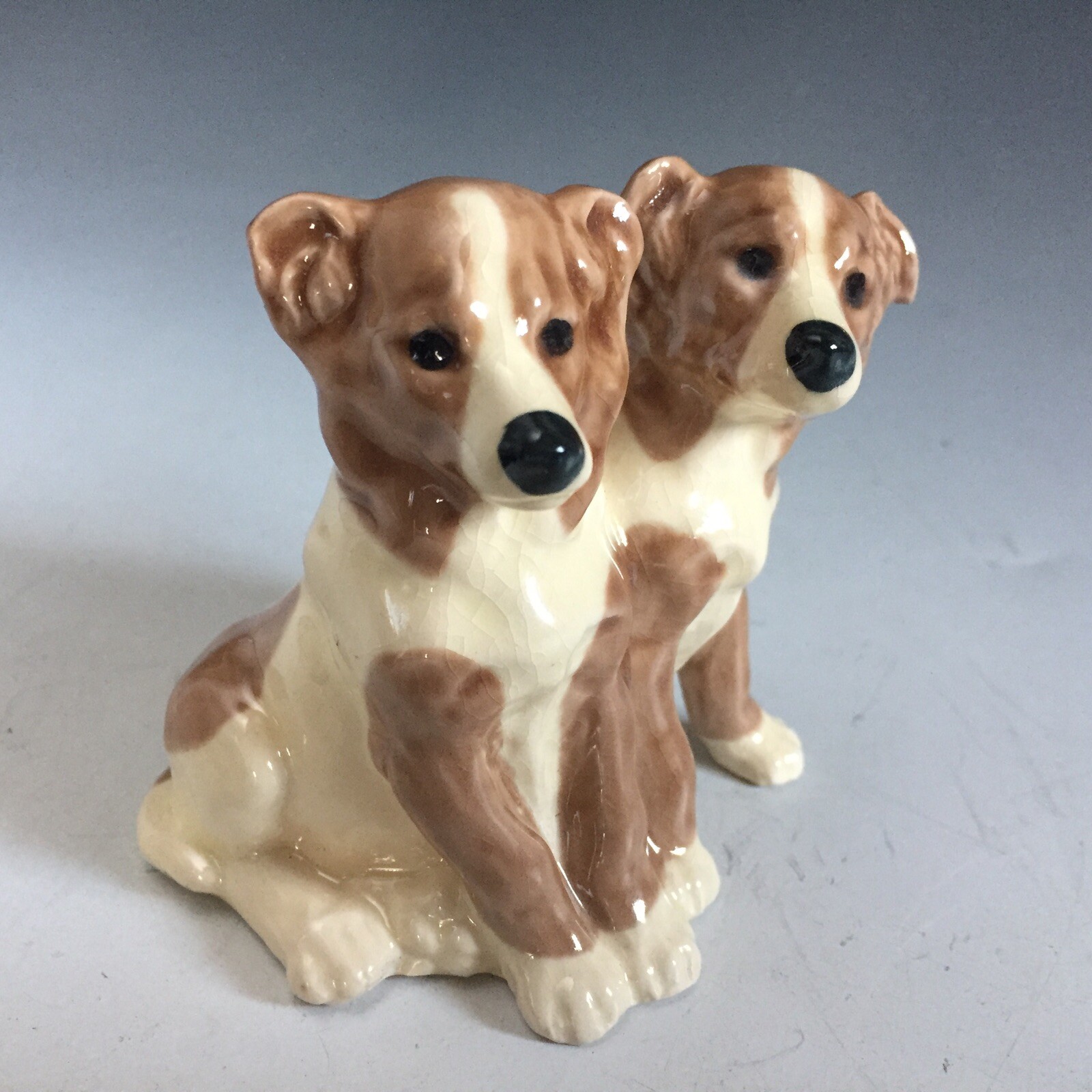 HEREDITIES The Charm of Creamware Border Collies figurine statue | eBay