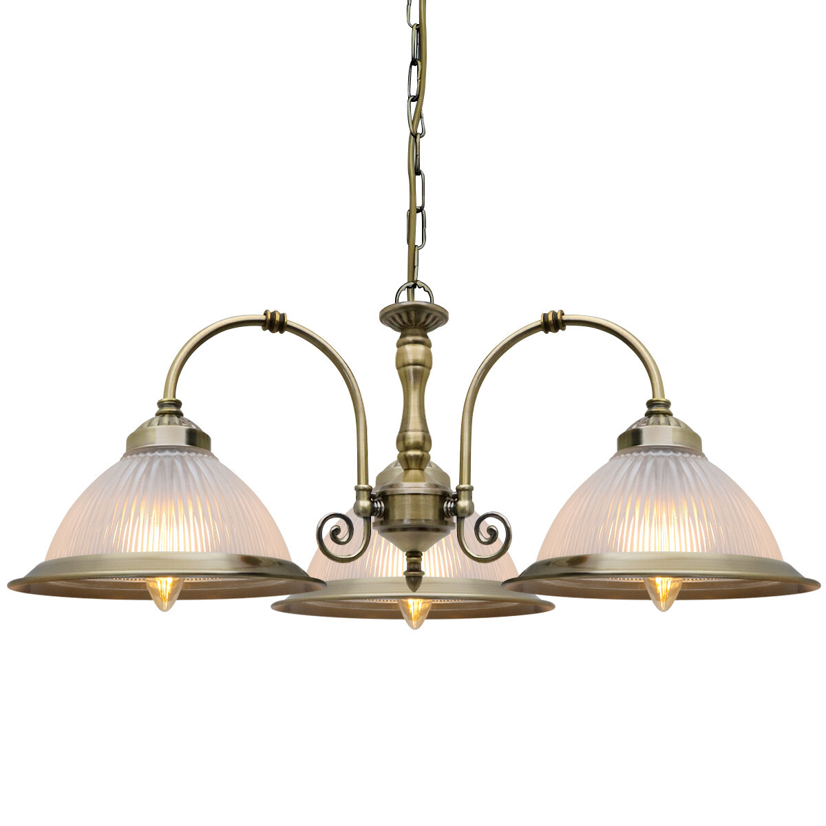 Antique Brass 3 Light Chandelier