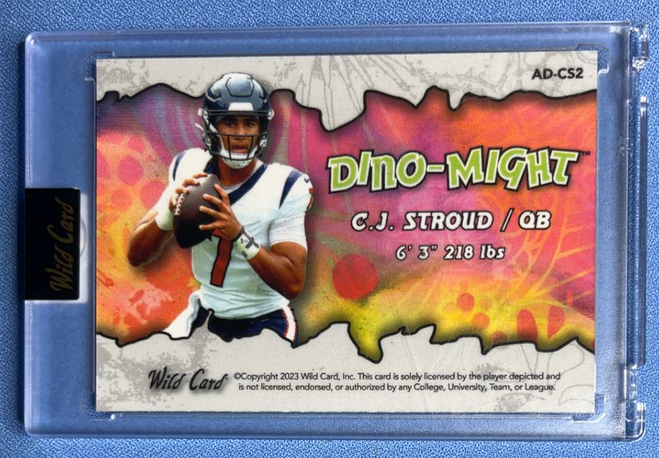 2023 Wild Card Allumination CJ Stroud Dino-Might Triceratops RC #AD-CS2 ...