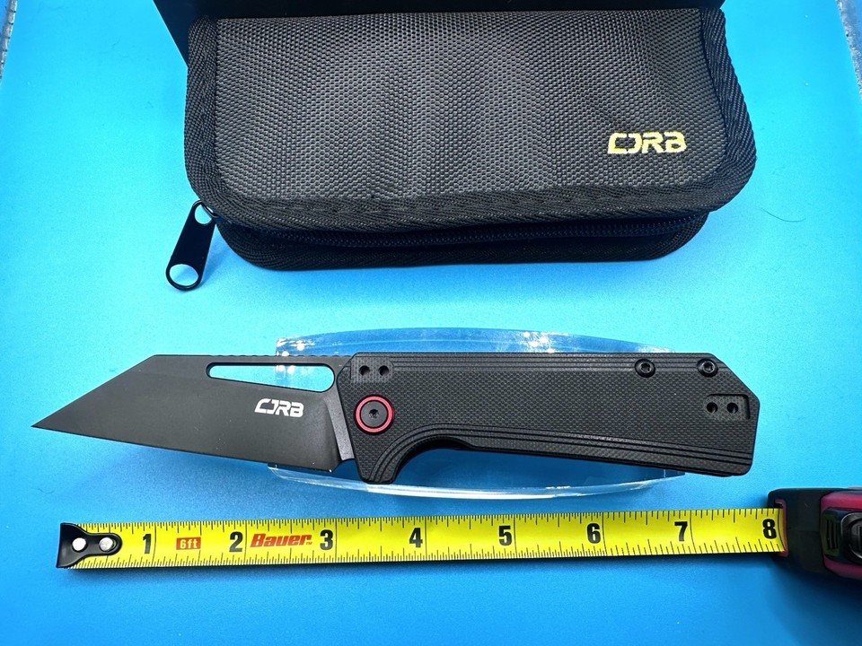 CJRB Ruffian Pocket Knife Linerlock Black G10 Folding AR-RPM9 Blade ...