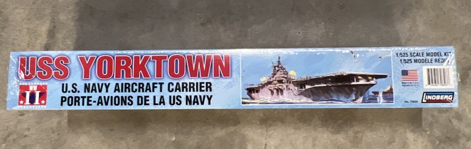 2007 USS Yorktown Navy Aircraft Carrier WW2 Ship Model Kit 1:525 - New ...
