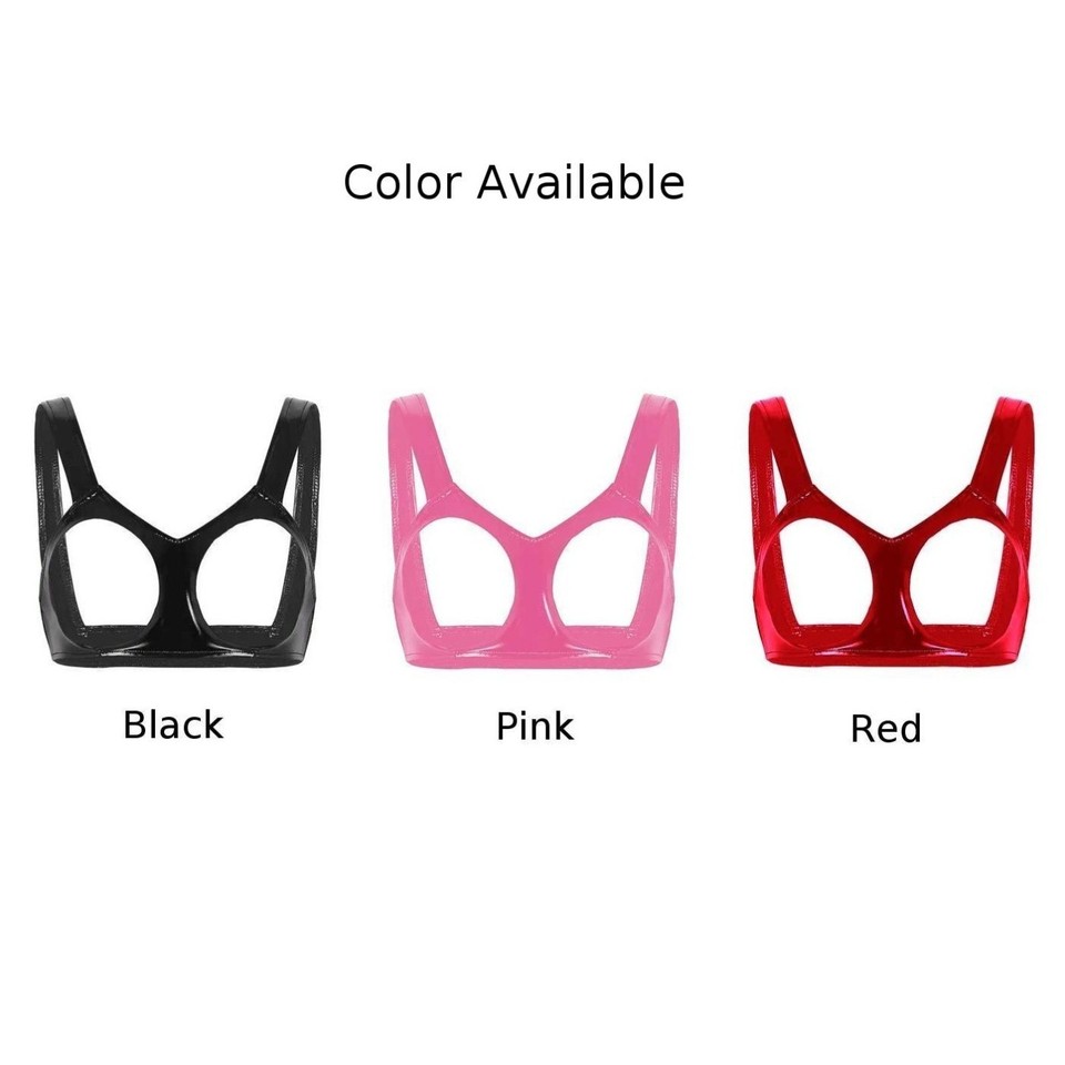 Leibchen Nasses Aussehen Offene Tasse Rave Rückenfrei Tanzende Clubwear ...