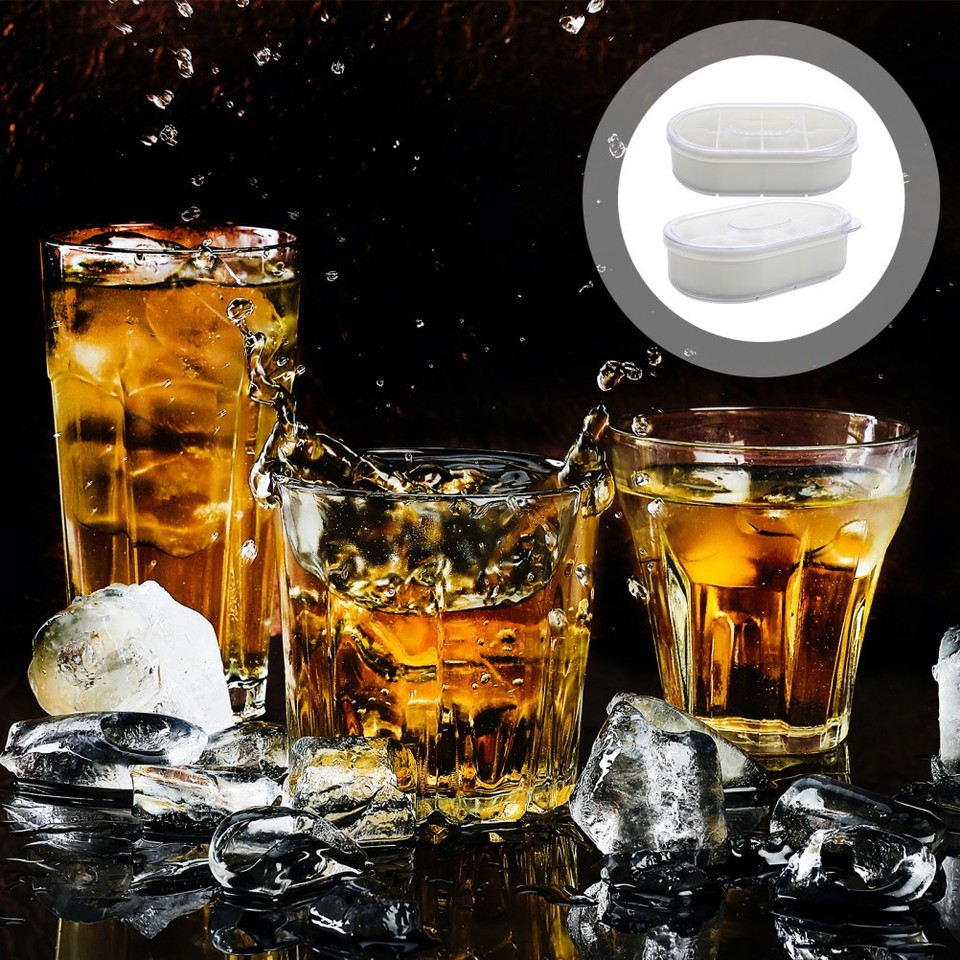 2pcs Ice Cube Maker Portable Ice Storage Box Ice Cube Storage Box Home ...