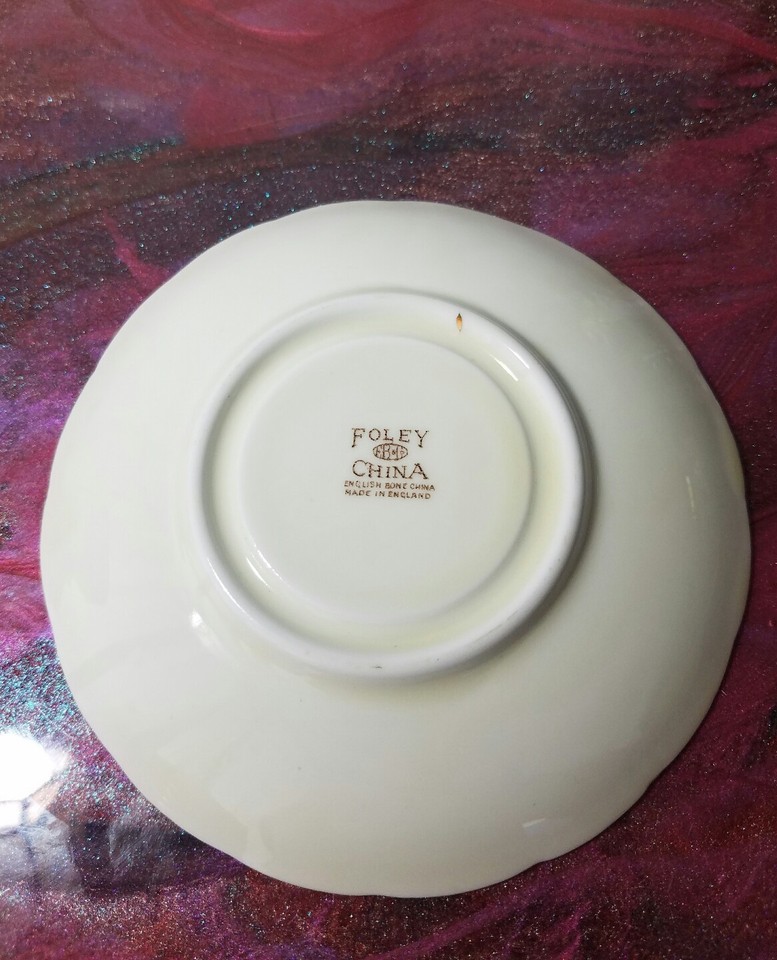 FOLEY CREAM FLORAL CUP SAUCER SET CHINA FLOWERS #5487 | eBay