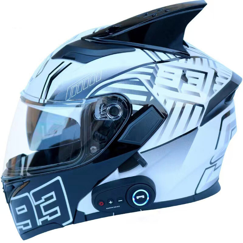 Motorcycle Double Lens Facelift Helmet Bluetooth Helmet Full Helmet ...