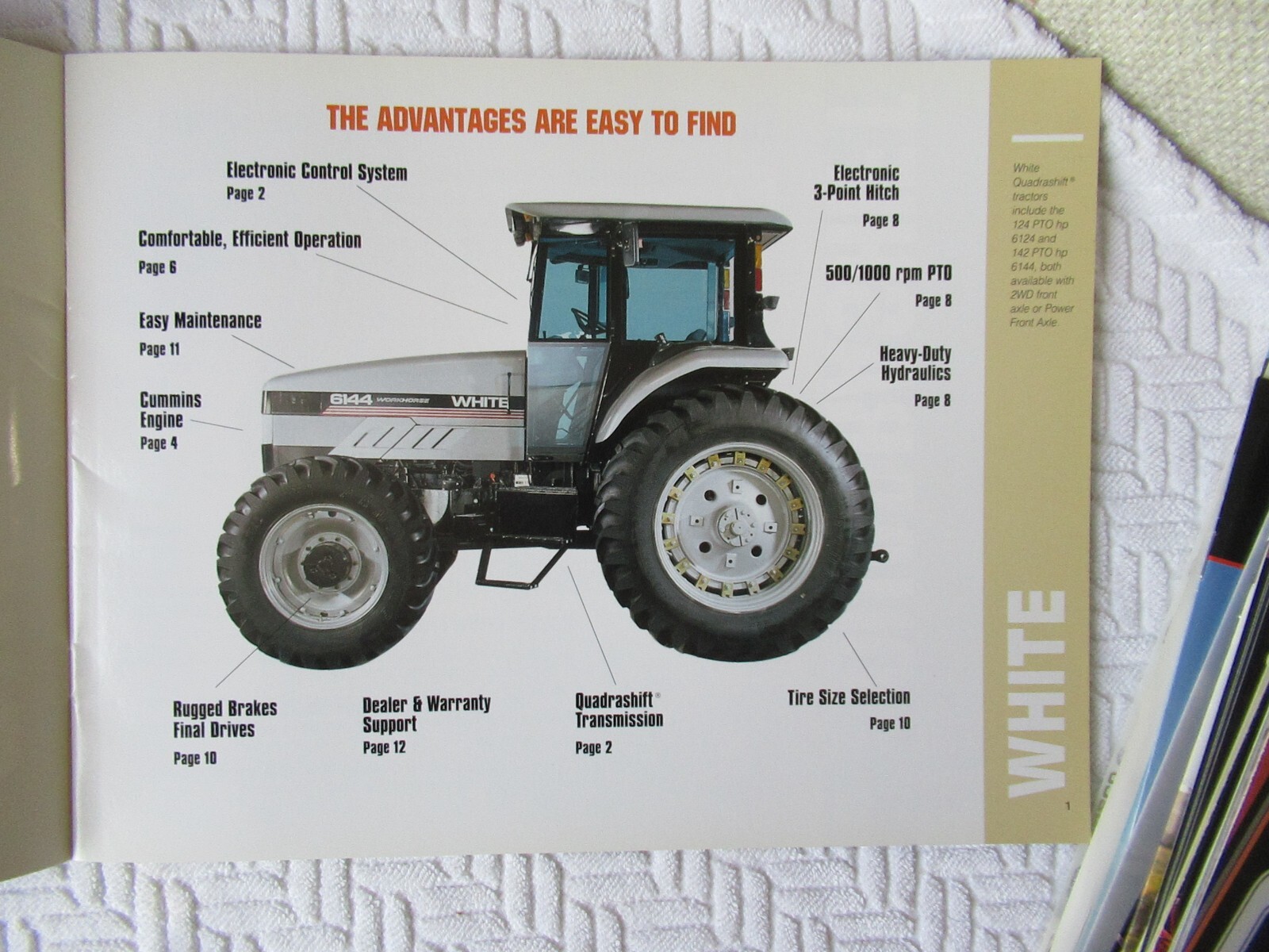 1995 AGCO White 6124 6144 6100 series tractor brochure 14 pages | eBay