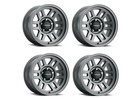 Set 4 16" Vision Off-Road 355 Manx 2 Overland Satin Grey Wheels 16x8 ...