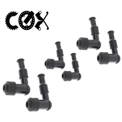 6x 90 Degree Blue Flashing Spark Plug Cap For Yamaha DT XT500 TX TY YZ ...