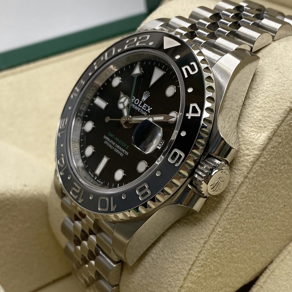 Rolex GMT-Master II Jubilee Steel Black Gray Bezel Automatic Watch ...