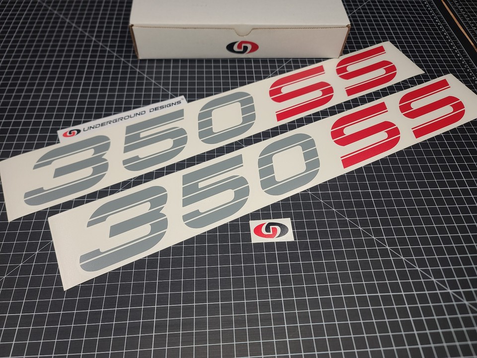 350 SS Decals (2pk) Truck Bedside Racing Stickers Fits 1990-1993 Chevy ...