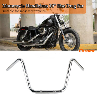 1" 25mm Motorcycle Handlebar High-Rise Drag Bar For Cruiser Chopper ...