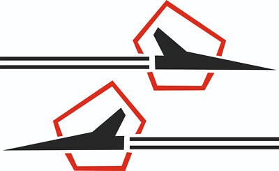 2 Car Stickers Aircraft Decor Jet Sticker | eBay