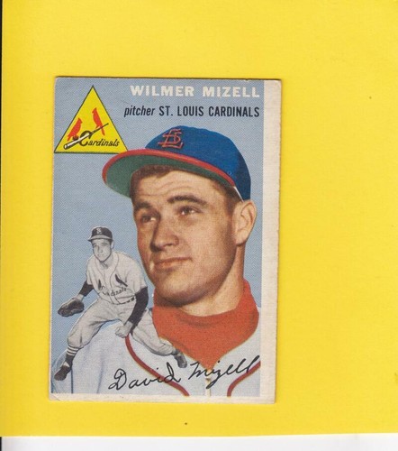 1954 Topps #249 Wilmer Mizell St.Louis Cardinals VG+ Very Good Plus Lot ...
