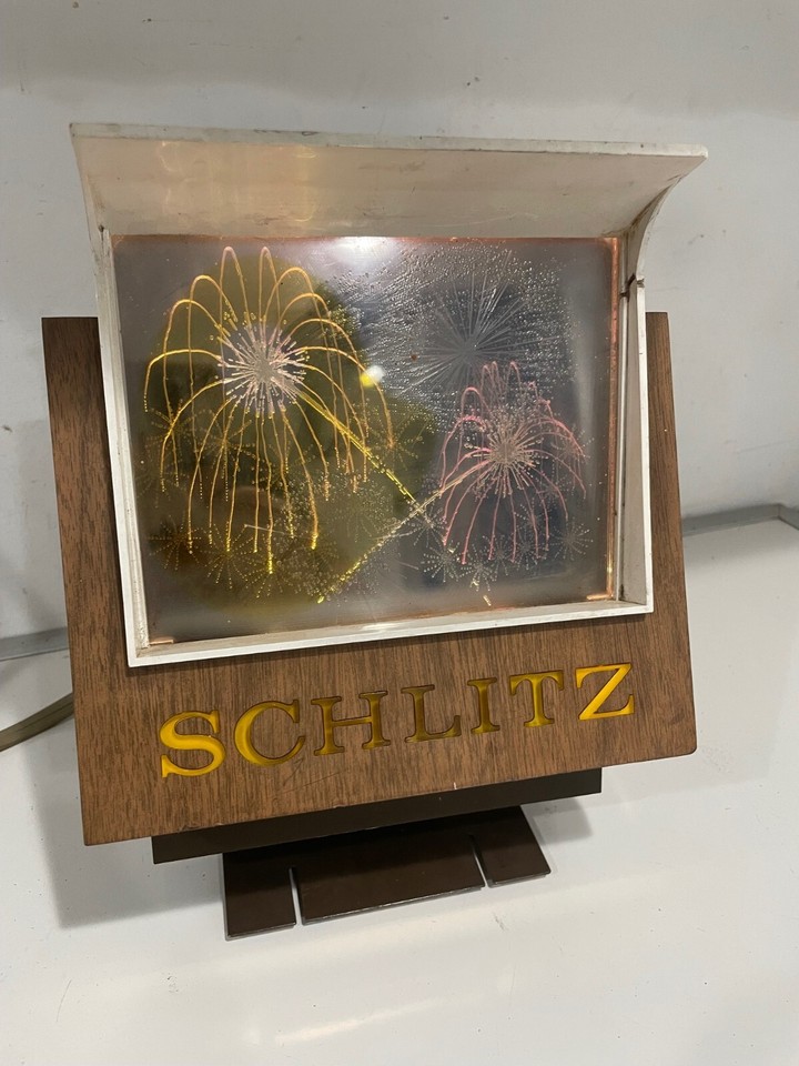 VINTAGE 1960'S SCHLITZ BEER MOTION GALAXY STARBURST CASH REGISTER SIGN ...