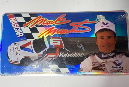 VTG 1992 Sealed Mark Martin Valvoline #6 Nascar License Plate Chroma ...