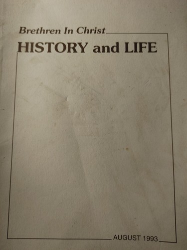 Brethren in Christ History & Life (August 1993, Magazine) I4 | eBay
