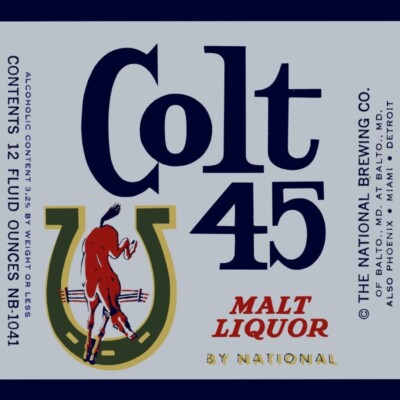 Colt 45 Malt Liquor by National Brewing NEW Metal Sign 40" Square USA ...