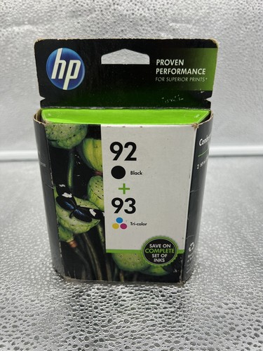 HP 92 + 93 Ink Cartridge Combo-Pack Black & Color OEM New Sealed | eBay